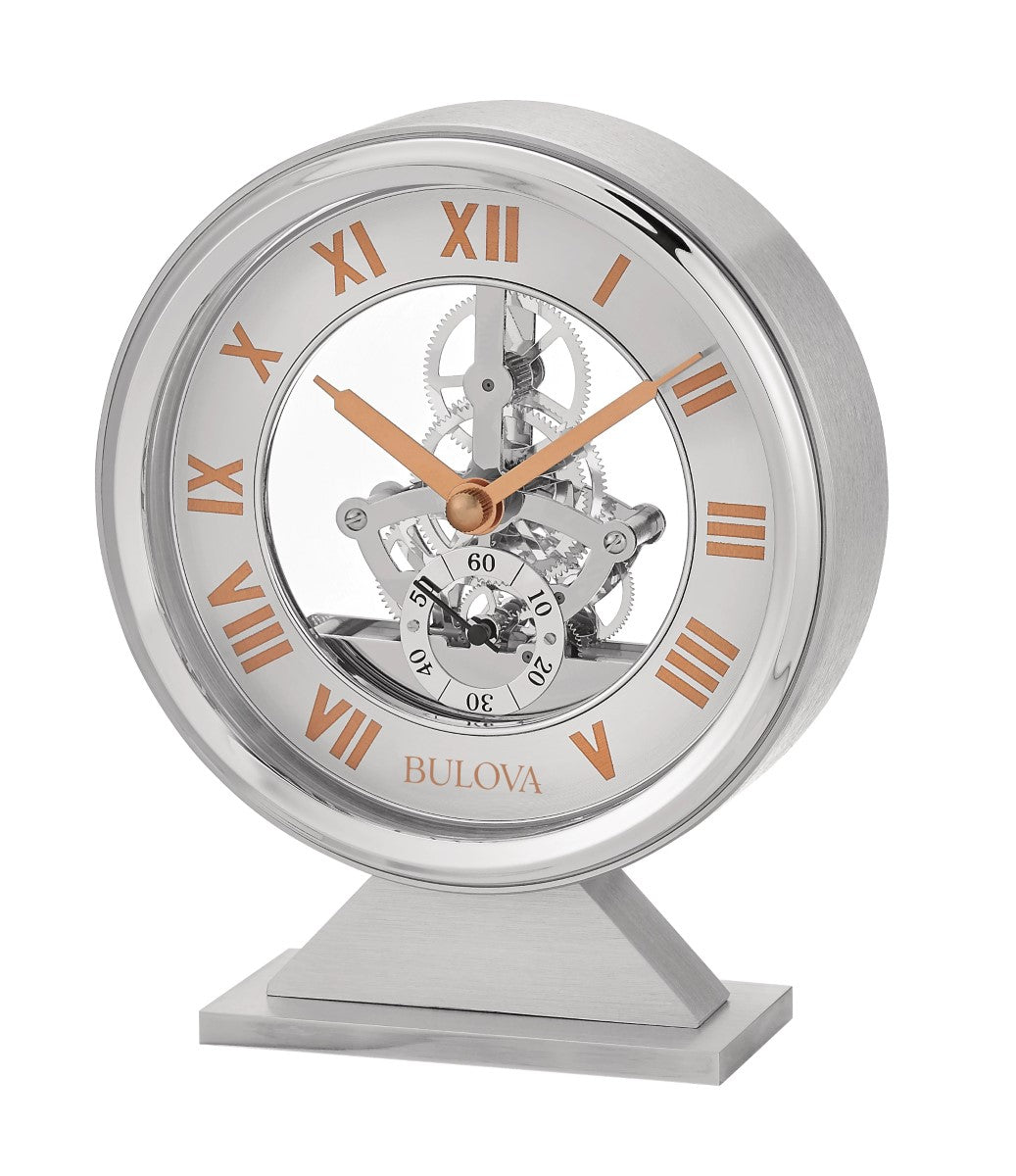 Bulova B1721 Torrance Rose Gold Tabletop Clock – Playful Tail