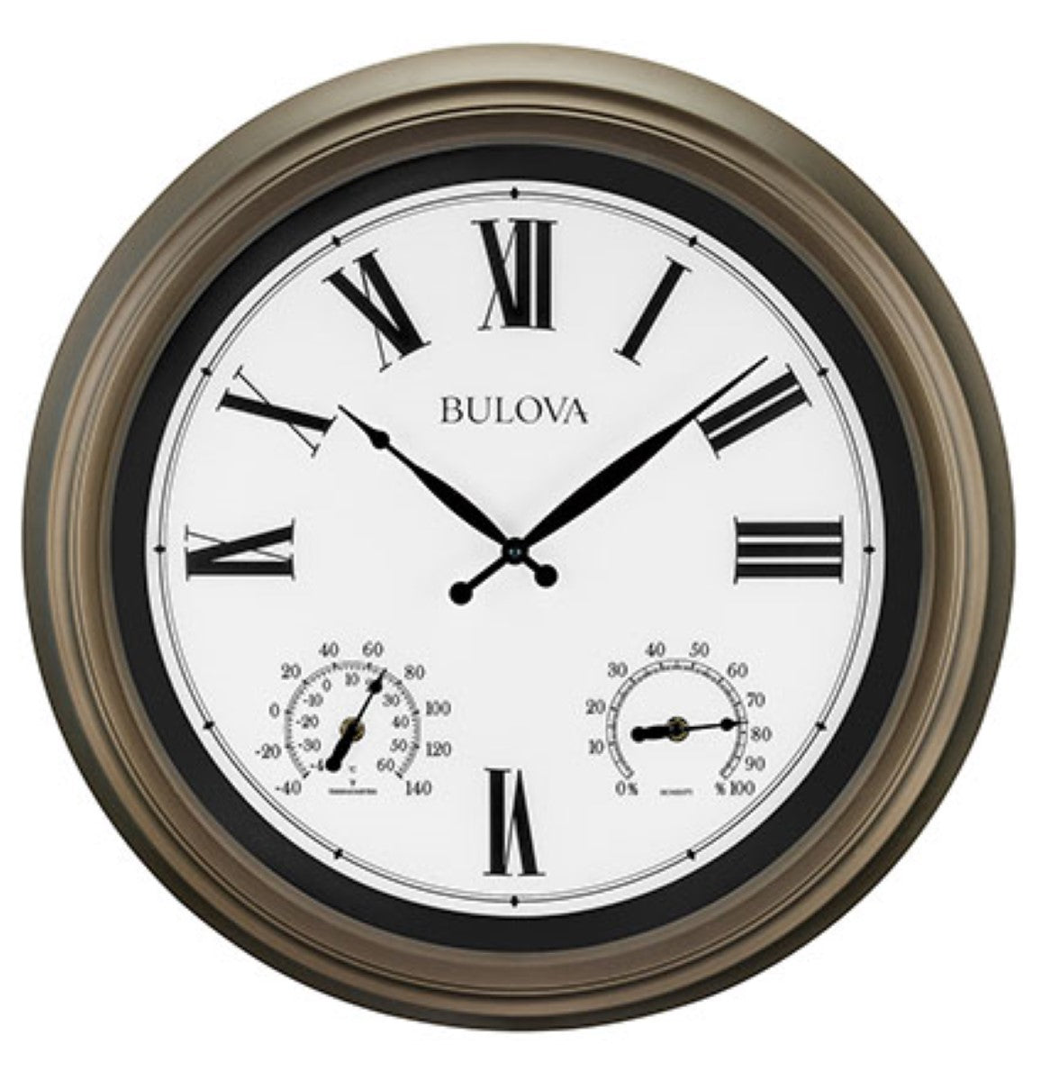 Bulova C4886 Vineyard Illuminated Indoor/Outdoor Weatherproof Matte Br ...
