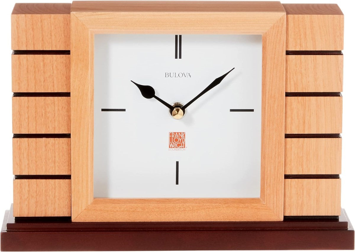 Bulova B1659 Usonian II Frank Lloyd Wright Tabletop Mantel Clock ...