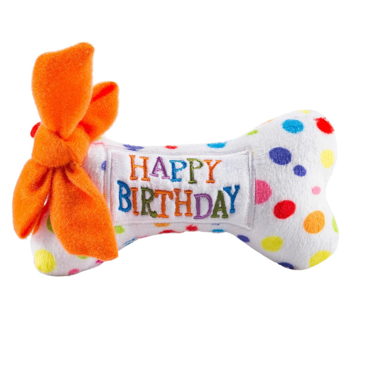 Haute Diggity Dog Happy Birthday Bone Plush Dog Toy – Playful Tail