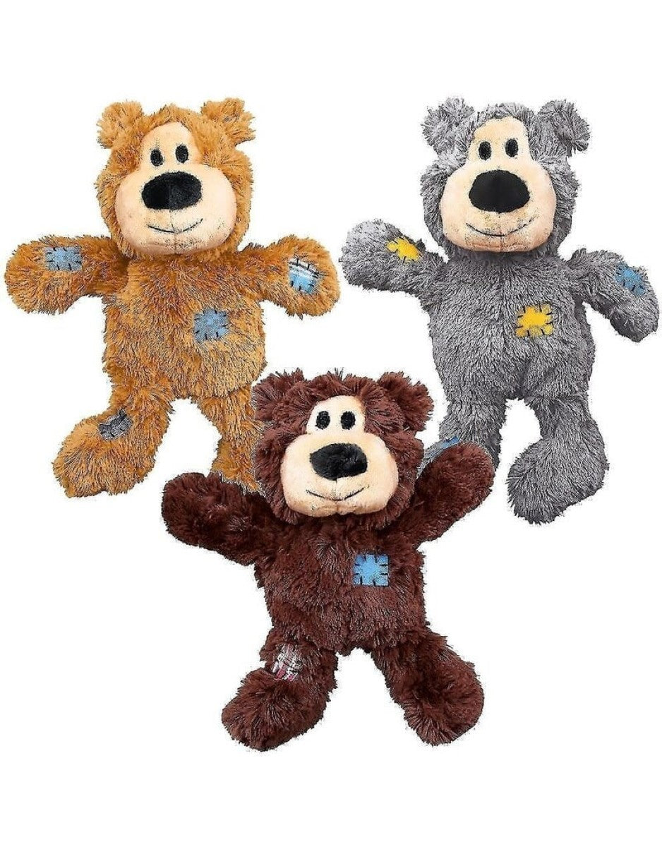 KONG Wild Knots Bears Dog Plush Toy (3 Assorted Colors and Sizes ...