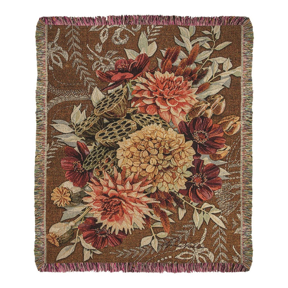 Fall Bouquet Tapestry Throw Blanket By Manual Woodworkers & Weavers ...